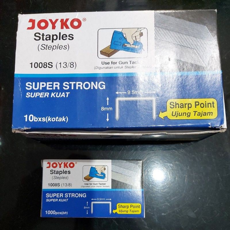 Jual joyko isi staples guntacker 1008s (tertera harga 10 kotak kecil ...