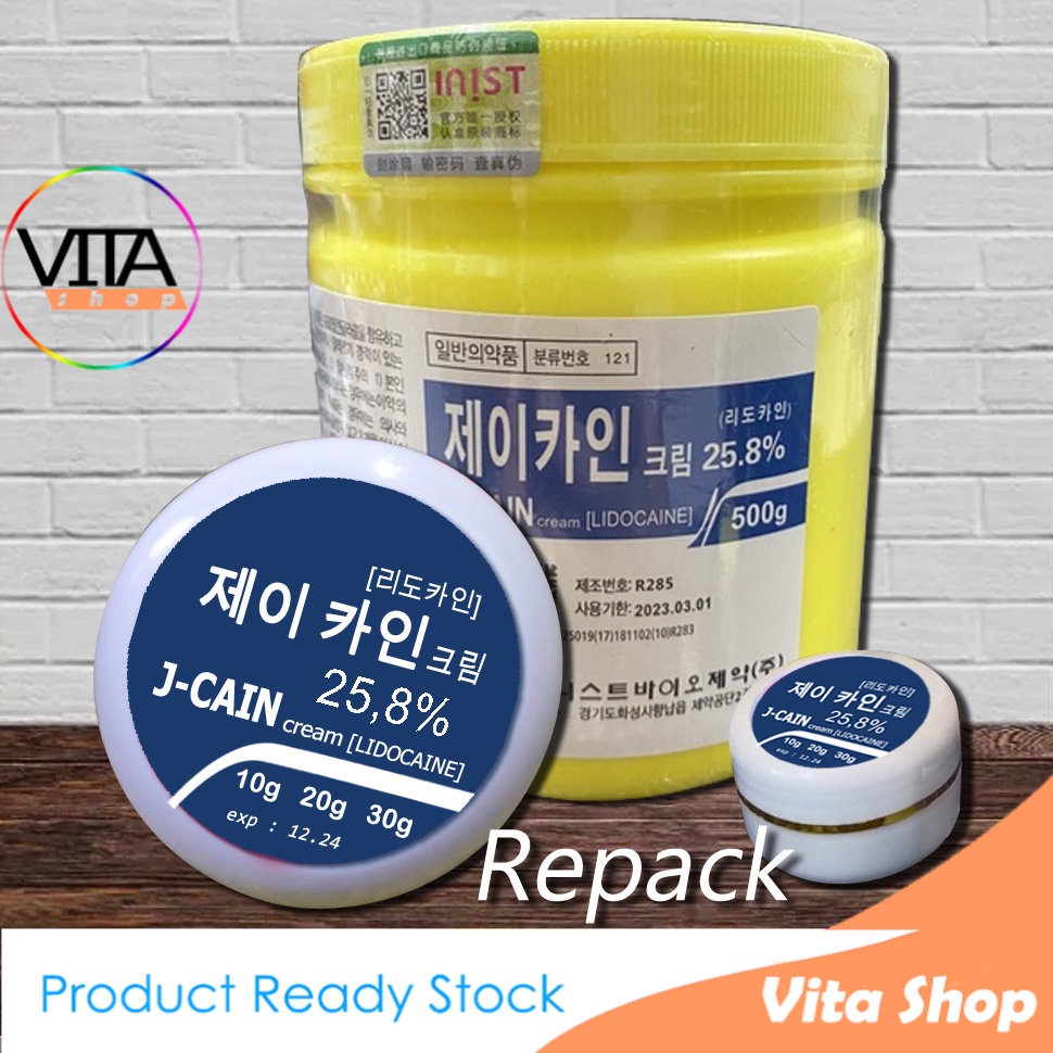 Jual Anestesi Jcain 25,8% Original Korea J-Cain Biru Share in jar 10g ...