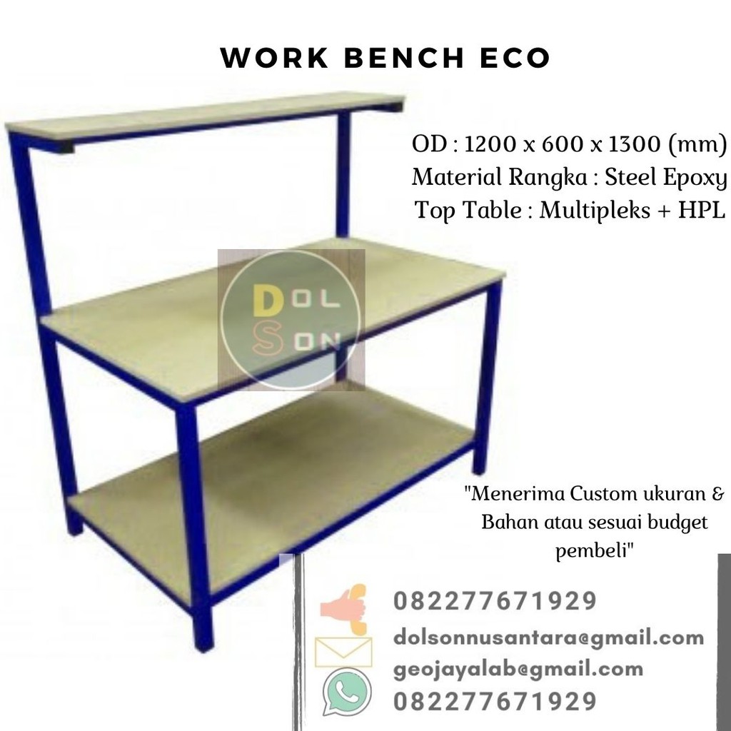 Jual Workstation work Table Bench Meja Kerja Workshop Kantor Toko ...