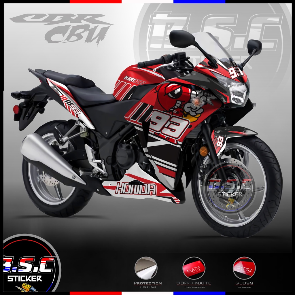Jual Stiker Decal FULL BODY Sticker CBR CBU Thailand Motif MM 93 ...