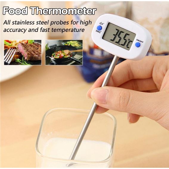 Jual Digital LCD Display Food Grade Thermometer Probe Stainless Kitchen ...