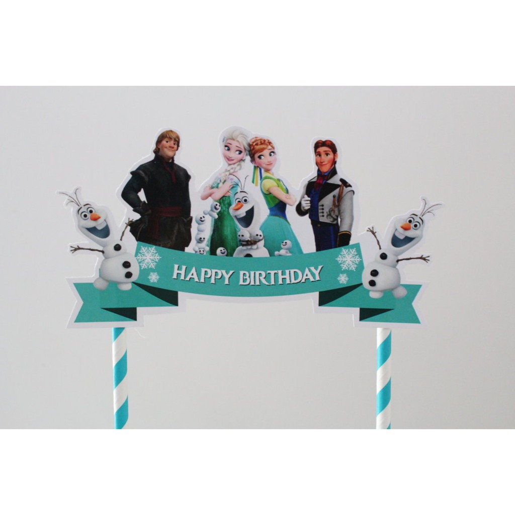 Jual cake topper frozen / tusukan kue frozen / hiasan kue frozen ...