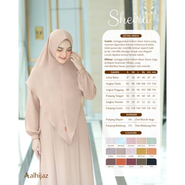 Jual SHEIRA set ALHIJAZ/GAMIS MEWAH CANTIK ELEGAN/ GAMIS SIMPLE MEWAH ...