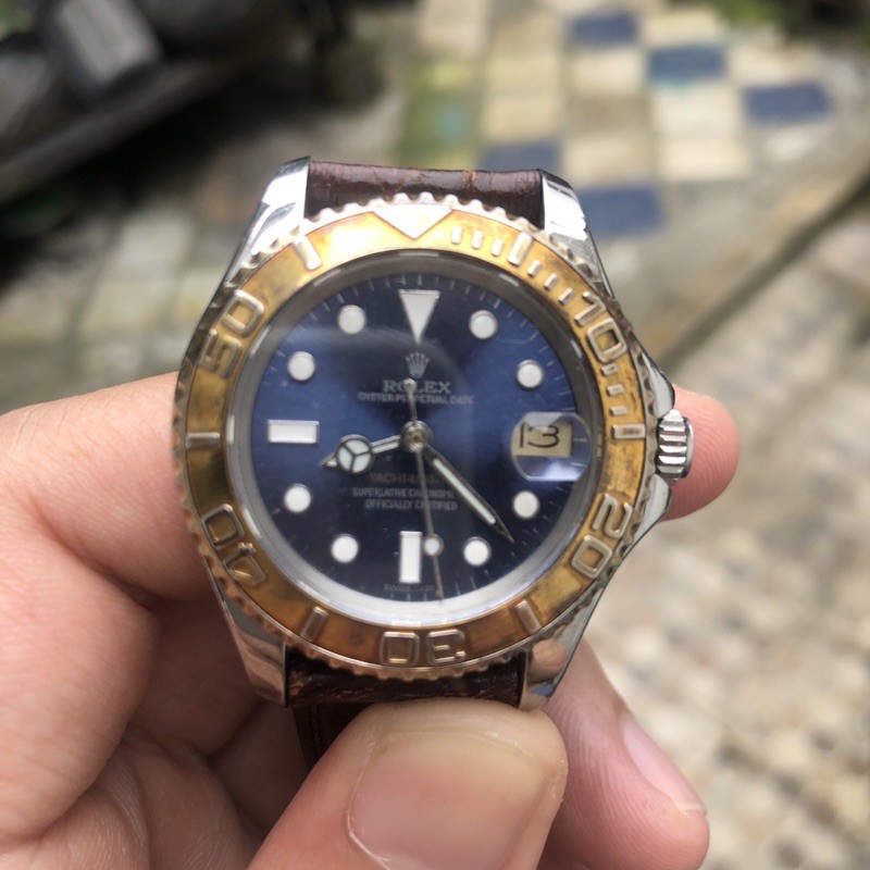 Jual Jam Rolex Antik Yacht Master 68623 Blue Dial Original | Shopee ...