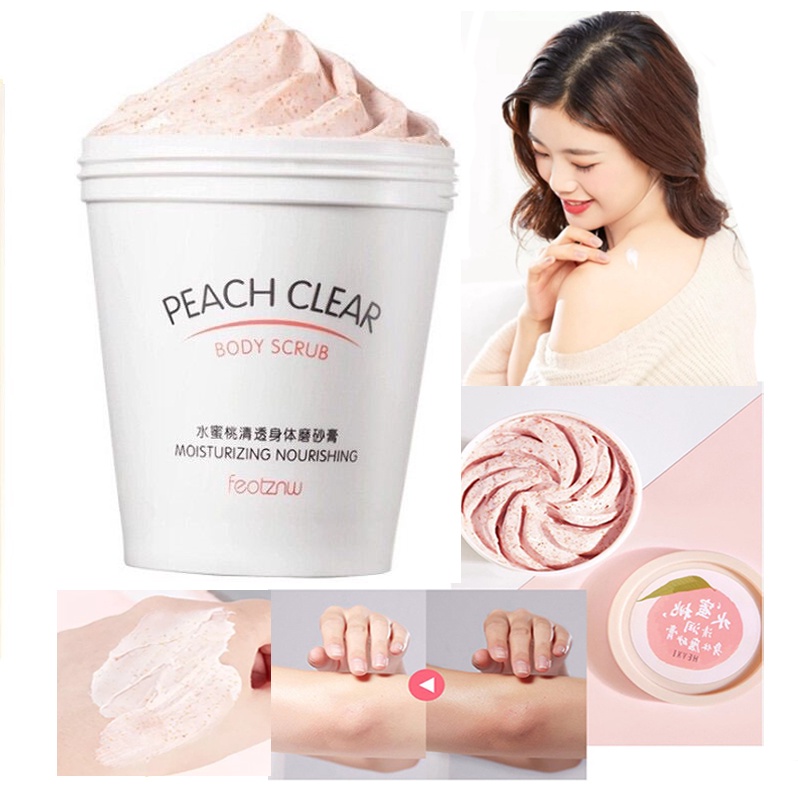 Jual Body scrub Peach Clear Body Scrub memutihkan kulit Facial Scrub ...