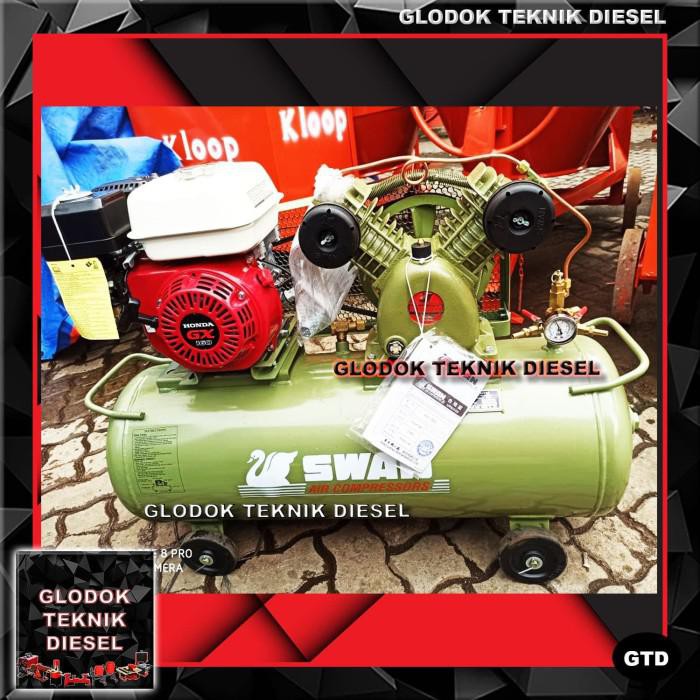 Jual Pompa Angin Swan Air Compressor Svp 202 2 Hp + Honda Gx Kompresor ...