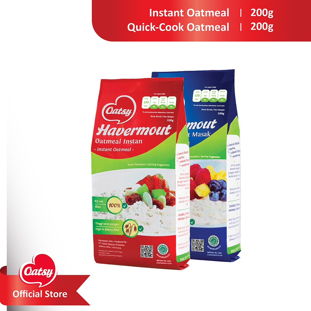 Jual OATSY Special Mix Pack (OATSY Instant 200g & OATSY Quick Cook 200g ...