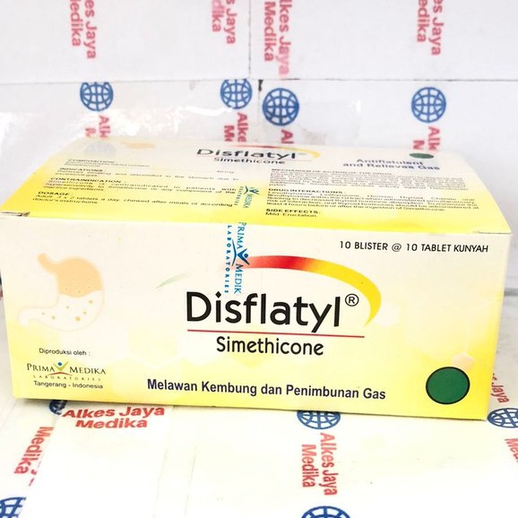 Jual Disflatyl Tablet Box isi 100 Tablet -Obat Kembung/Gas Lambung ...