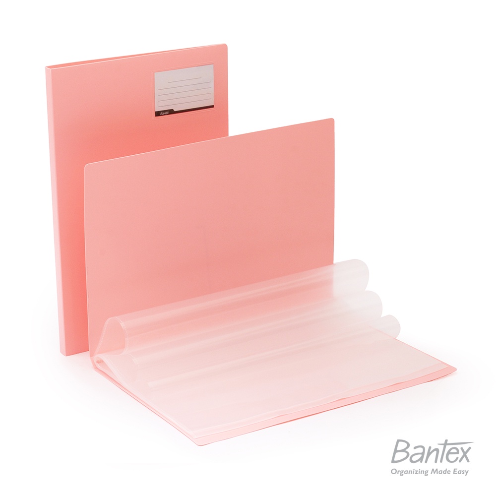 Jual Bantex Display Book Clear Holder Folio F4 Pastel Color Musky Pink ...