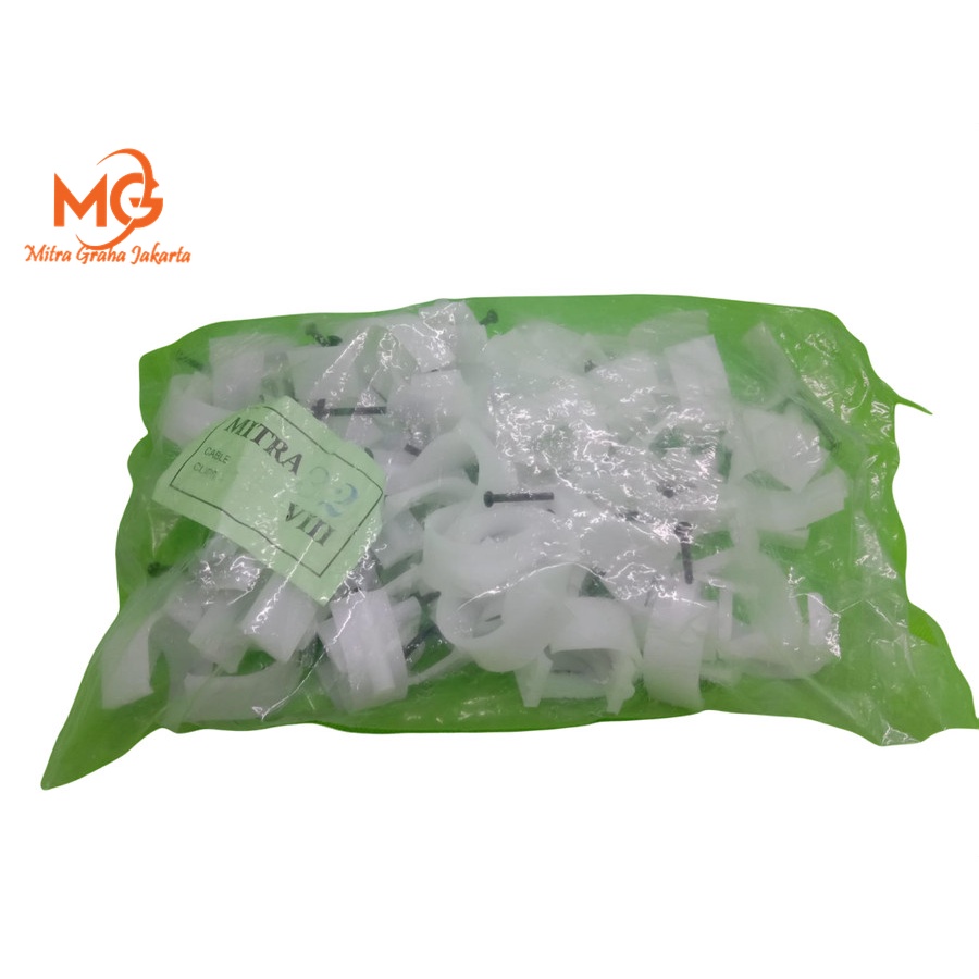 Jual Klem Pipa Pvc + Paku / Clamp Conduit Listrik Omega Putih 1" Inch ...