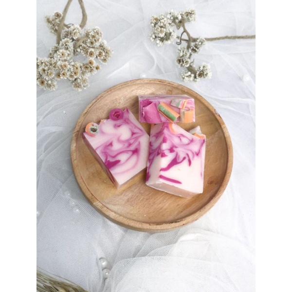 Jual Souvenir sabun natural artisan soap Rose Spring (MIN 30PCS ...