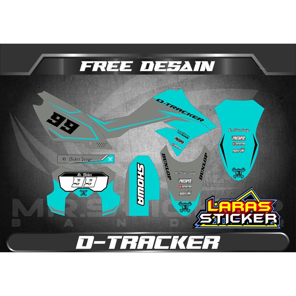 Jual STICKER Decal D-Tracker Full Body Free Custom 022-8 | Shopee Indonesia