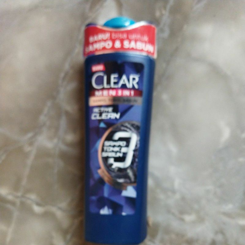 Jual shampoo clear men 3 in 1 active clean isi 160ml | Shopee Indonesia
