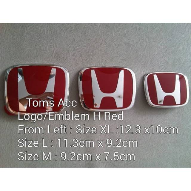 Jual Logo Honda Red Emblem JDM Style Jazz Freed CRV Civic FD1 Mobilio ...