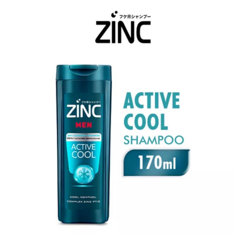 Jual Zinc Men Shampoo Active Cool Botol 170 ml | Shopee Indonesia