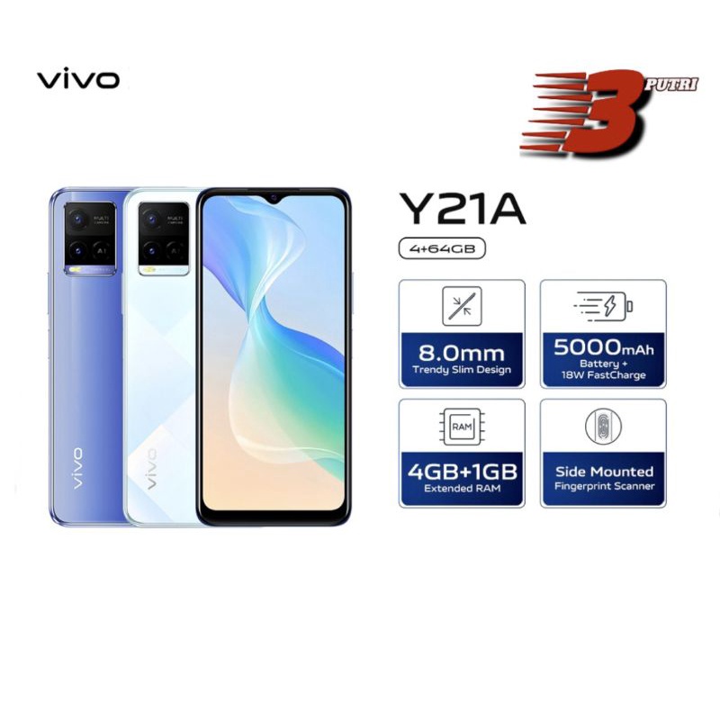 Jual Vivo Y21A 4+1/64Gb Garansi Resmi | Shopee Indonesia