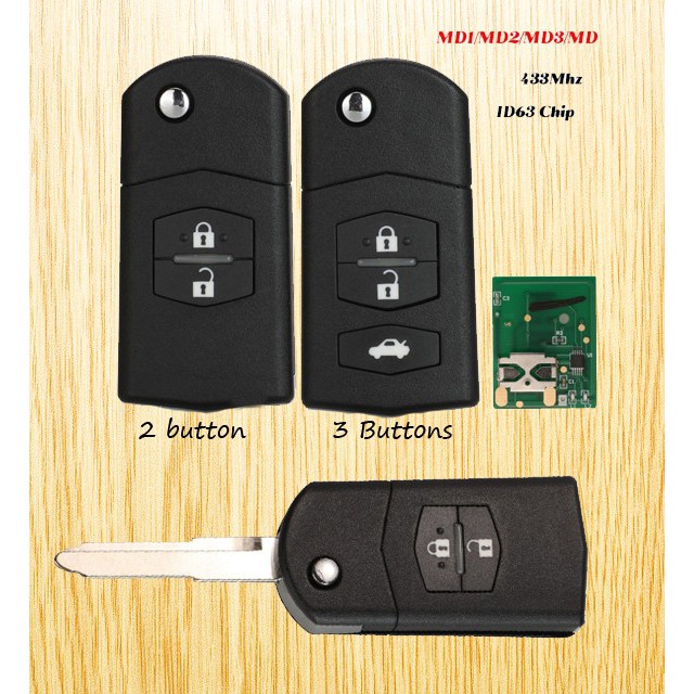 Jual KUNCI REMOTE LIPAT MAZDA 2-3-5-6-8 Cx5 Cx7 Cx9- LENGKAP | Shopee ...