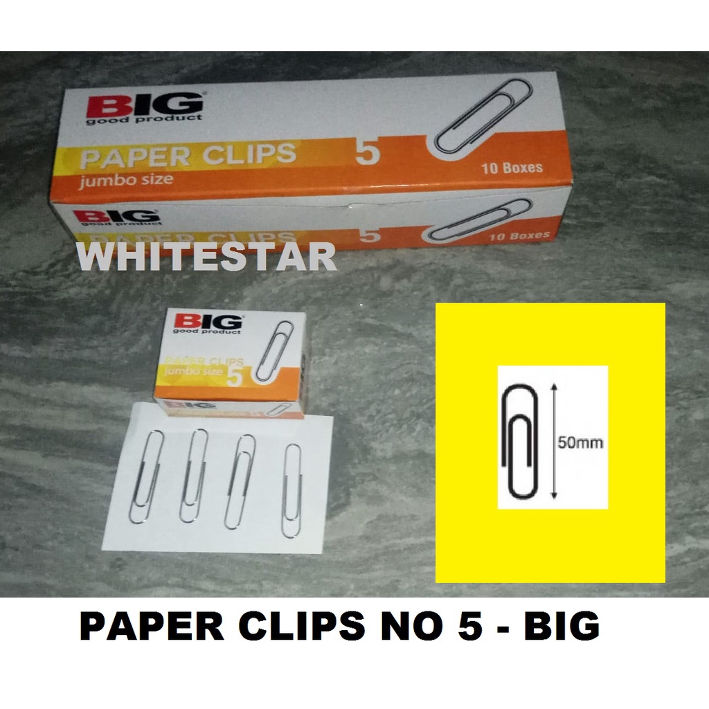 Jual paper clip no 5 / jumbo size jepit kertas big | Shopee Indonesia