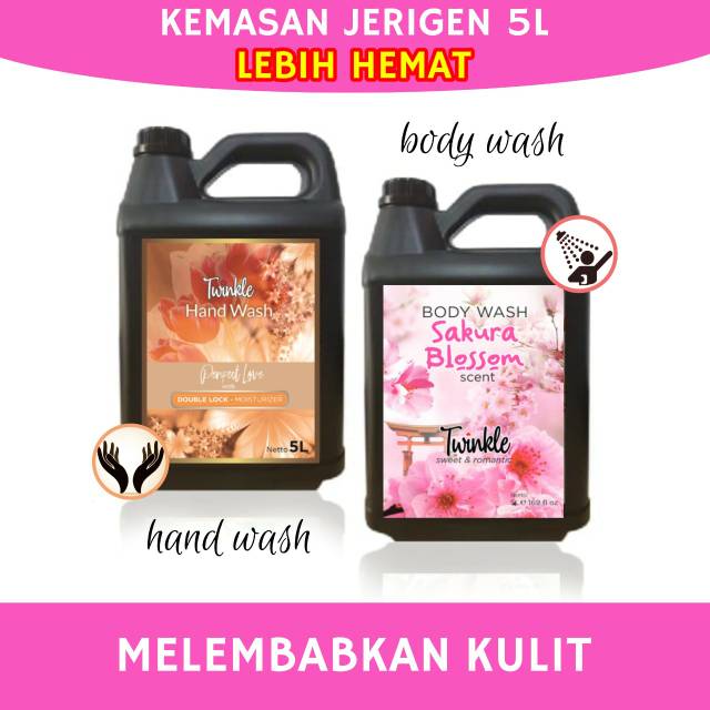 Jual Paket Hemat!!! Hand Wash dan Body Wash 5 Liter Twinkle Anti ...