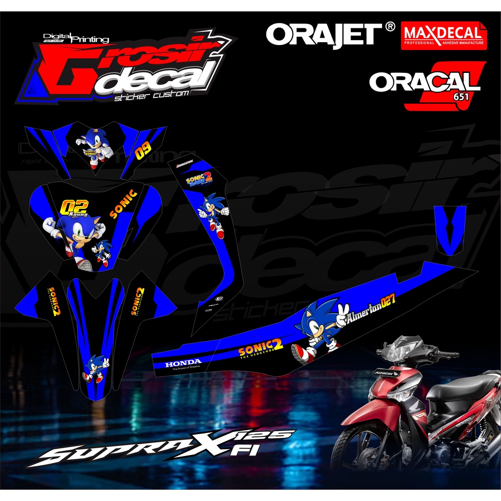 Jual Decal Sticker Stiker Supra X 125 New 2008 - 2013 Full Body Free ...