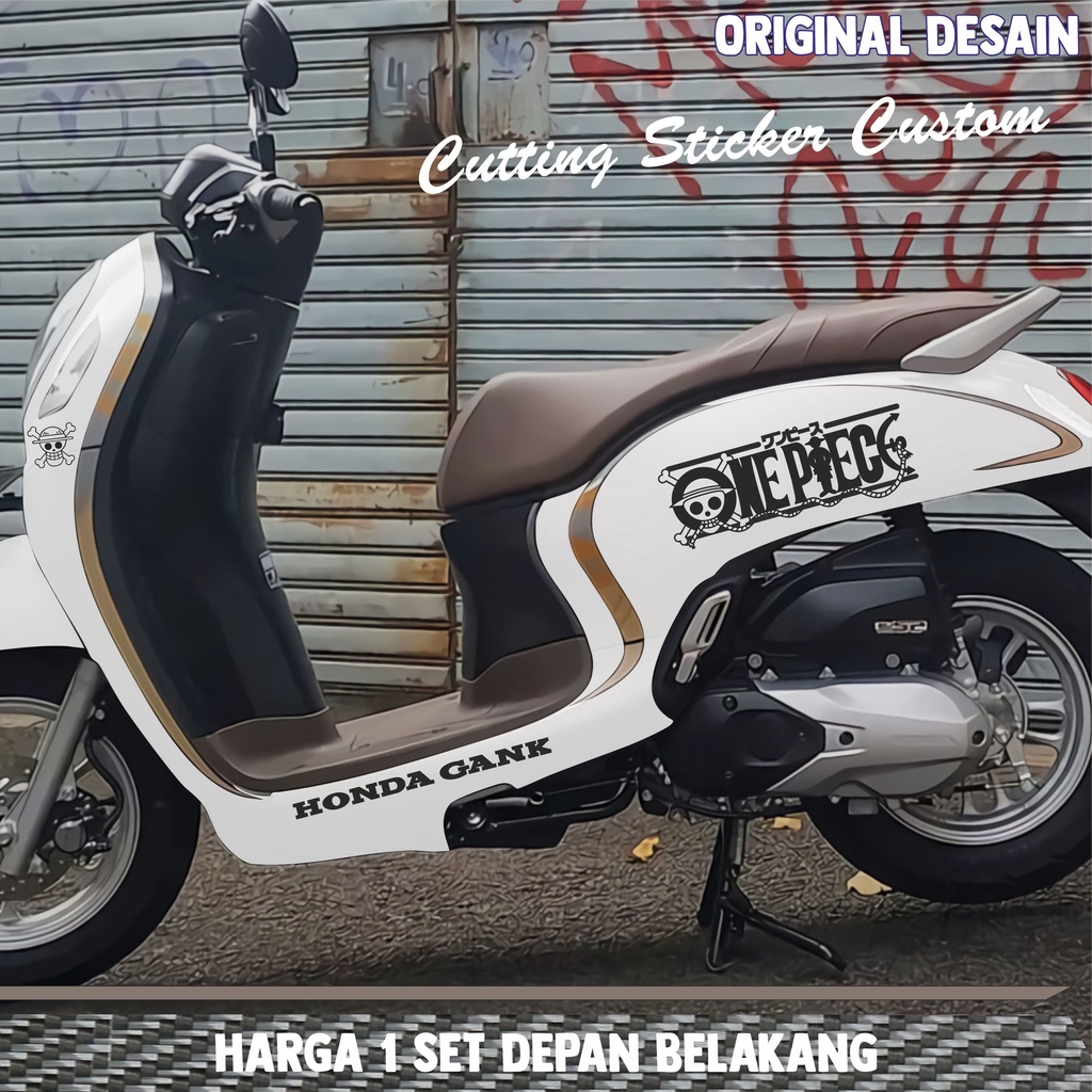 Jual Bisa Custom Nama Cutting Stiker Scoopy Sticker Scoopy ONE PIECE ...
