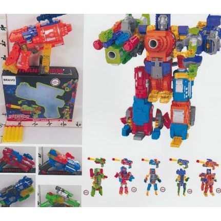 Jual Robot transformer/transformers soft dart gun/robot pistol nerf 5 ...