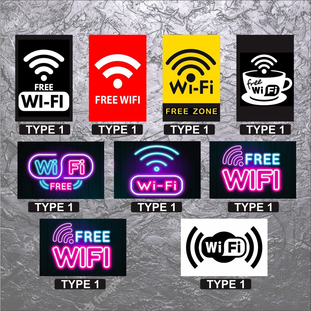 Jual STIKER FREE WIFI | Shopee Indonesia