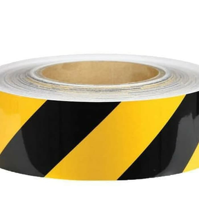 Jual Safety Marking Reflective Tape Yellow and Black - 2 in x 45 Meter ...