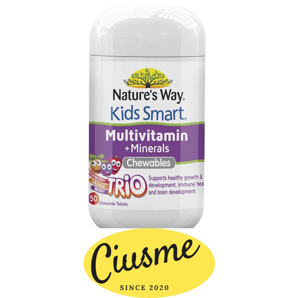 Jual Nature's Way Kid Smart Multivitamin Mineral Trio Chewables 50 ...