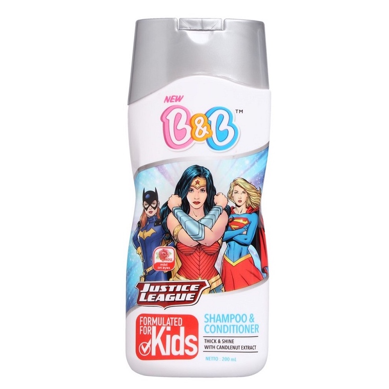 Jual B&B Kids Shampoo & Conditioner 200 Powerpuff | Barbie | Unicorn ...
