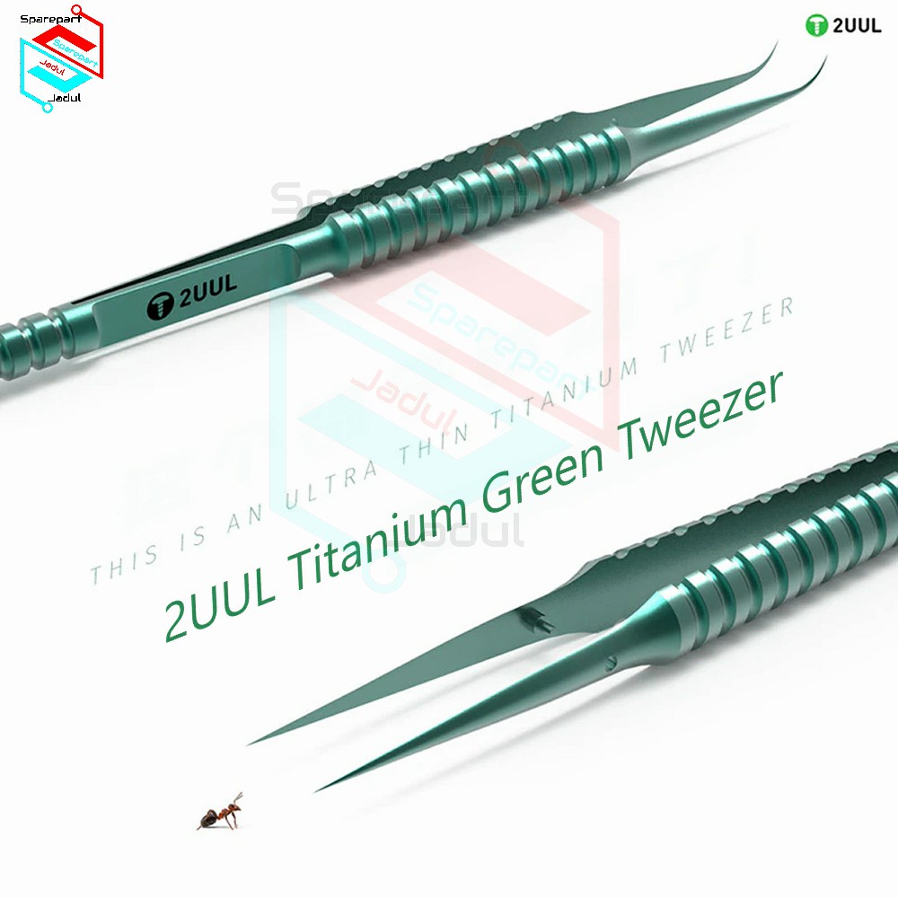 Jual Pinset Titanium 2UUL Runcing Ti01 Lurus / Ti02 Bengkok Green ...