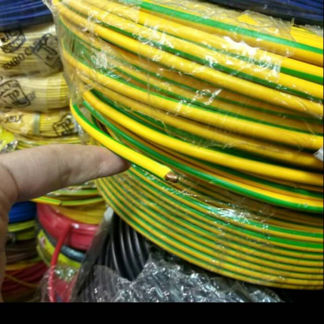 Jual KABEL GROUNDING KUNING HIJAU NYA 1x10mm ( TUNGGAL ) KABEL BELANG ...