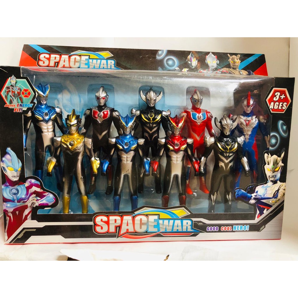 Jual MAINAN ANAK - ANAK ULTRAMAN SPACE WAR 1set isi 9 pcs | Shopee ...