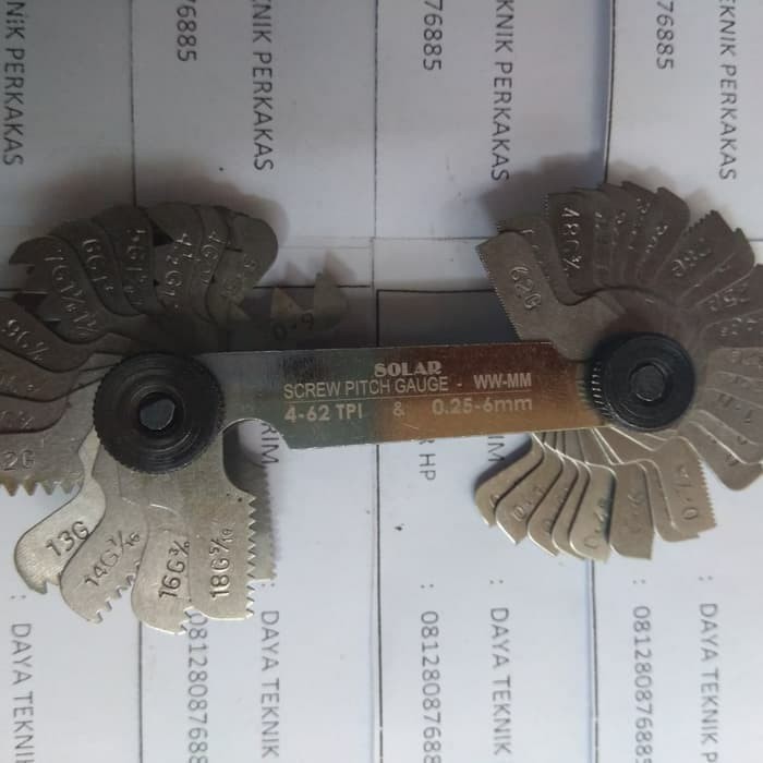 Jual maldrat - screw pitch gauge solar - alat ukur derat - mal drat ...