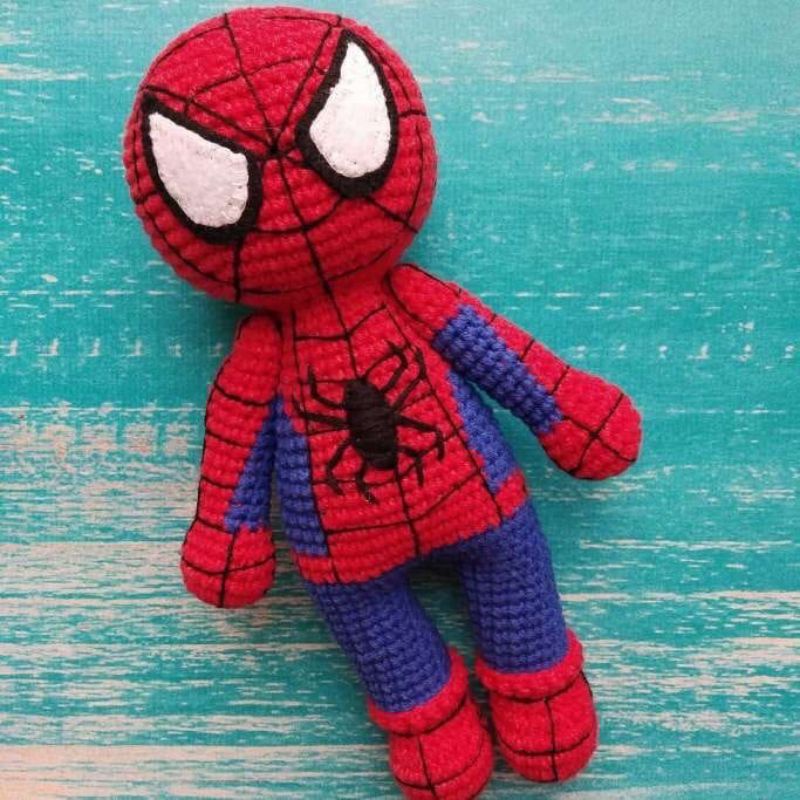 Jual Amigurumi Spiderman / Boneka Rajut Spiderman | Shopee Indonesia