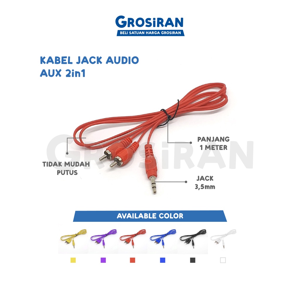 Jual Kabel Audio Aux Salon 2in1 RCA HP Ke Speaker TV Sound Sistem Cable Jack 3.5mm | Shopee ...