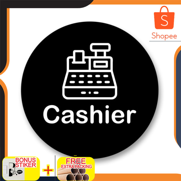 Jual cashier logo - wall sign - front desk cashier Keren | Shopee Indonesia