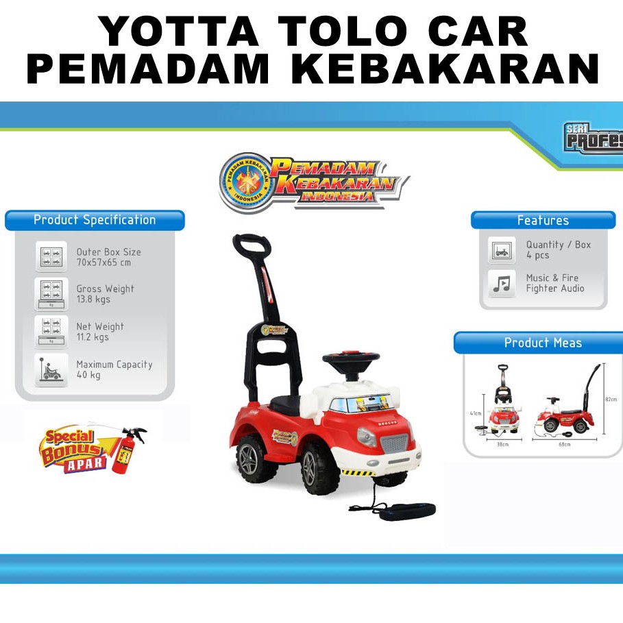 Jual Mutiara Sepeda - Tolo Car Yotta Mobil Pemadam Mainan Anak | Shopee ...