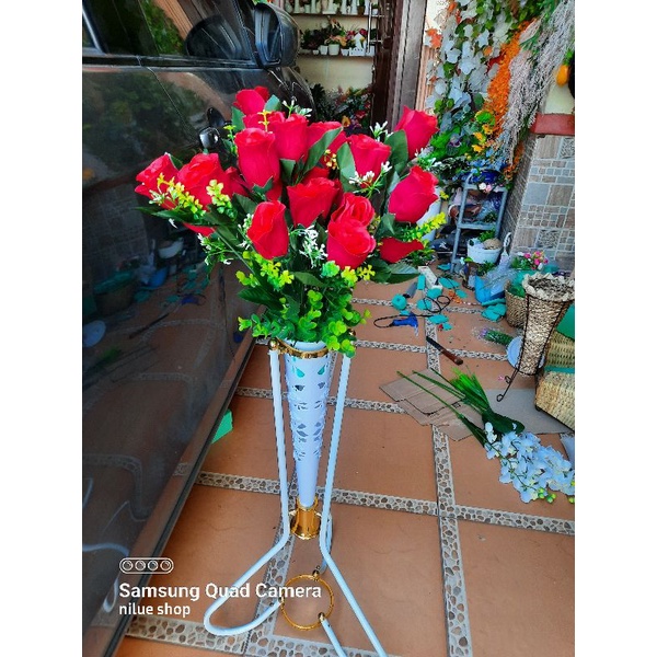 Jual bunga mawar rose kuncup bludru kuntum 24/bunga artificial berikut ...