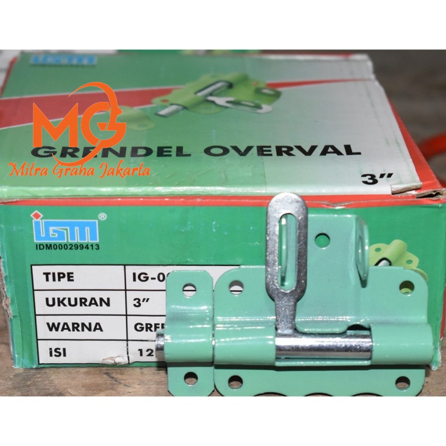 Jual SLOT GUDANG / GRENDEL GUDANG OVERVAL OVERPAL IGM 3" SN BAGUS ...