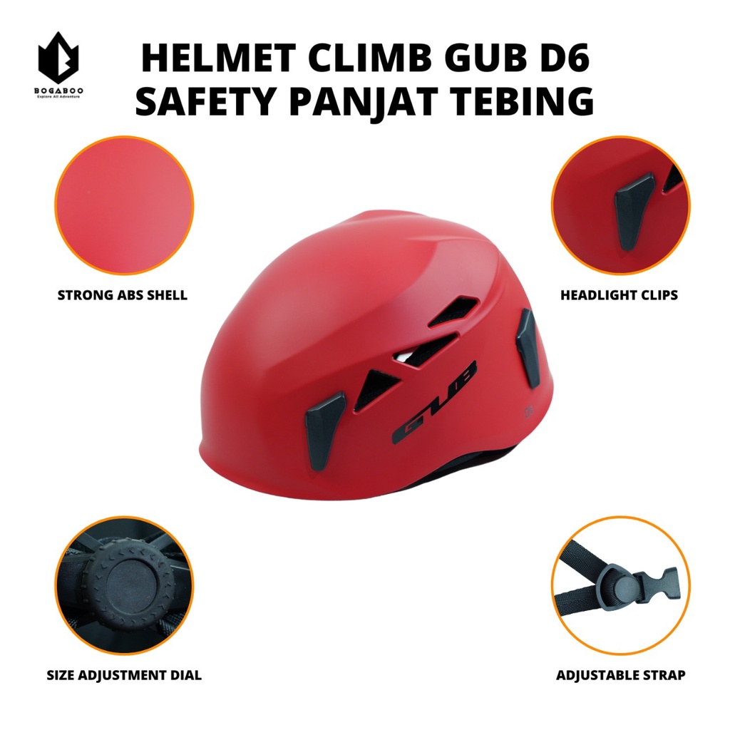 Jual Helmet Climbing GUB D6 Helm Safety Panjat Climbing Proyek Sar ...