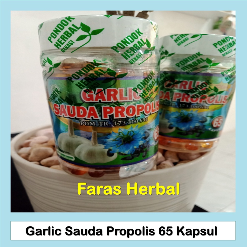 Jual Garlic Sauda Plus Propolis 65 Kapsul Obati Hipertensi Kolesterol ...