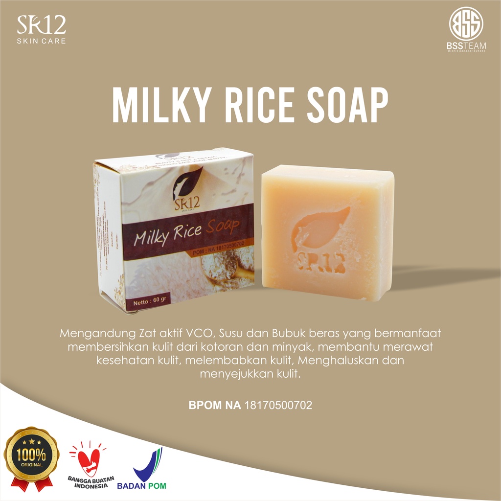 Jual Milky Rice Soap SR12 / Susu Beras Sabun Wajah | Shopee Indonesia