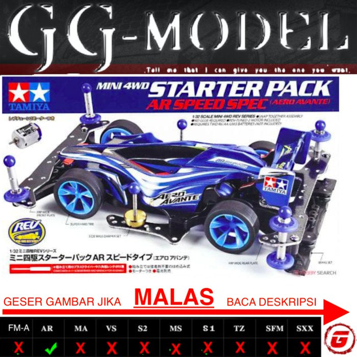 Jual TAMIYA MINI 4WD STARTER PACK AR AERO AVANTE (RE-RELEASE) | Shopee ...
