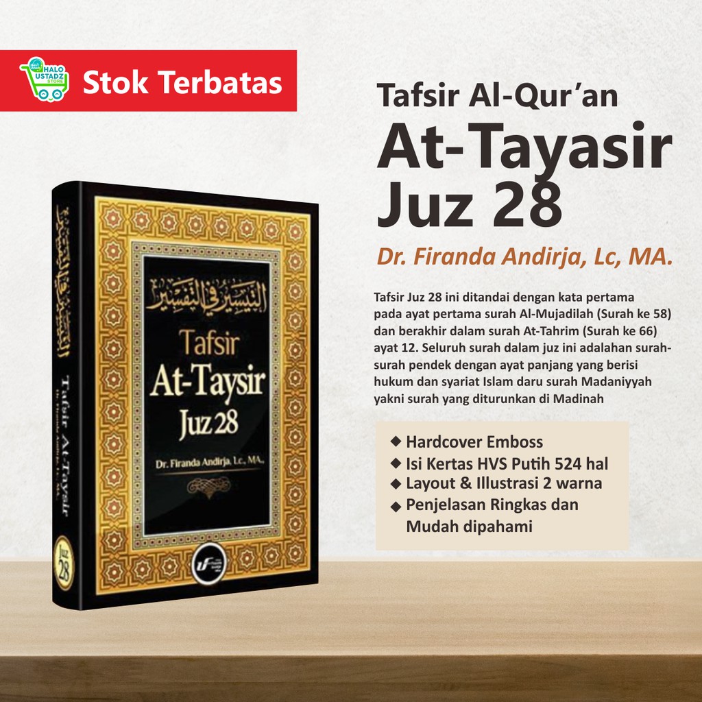 Jual Buku Tafsir Juz 28 Karya Ustadz Dr. Firanda Andirja, Lc, MA ...