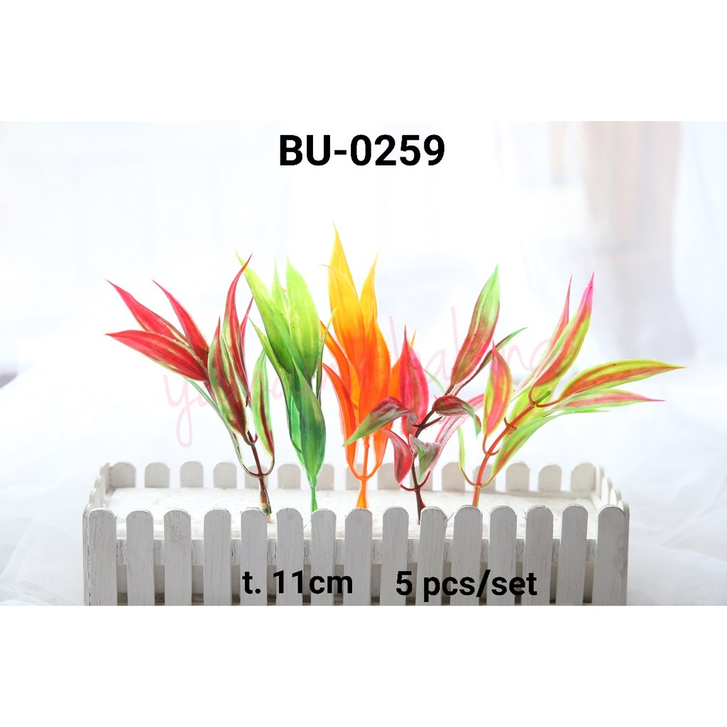 Jual BU-0259 Topper hiasan kue tart cake rumput bunga daun tanaman ...