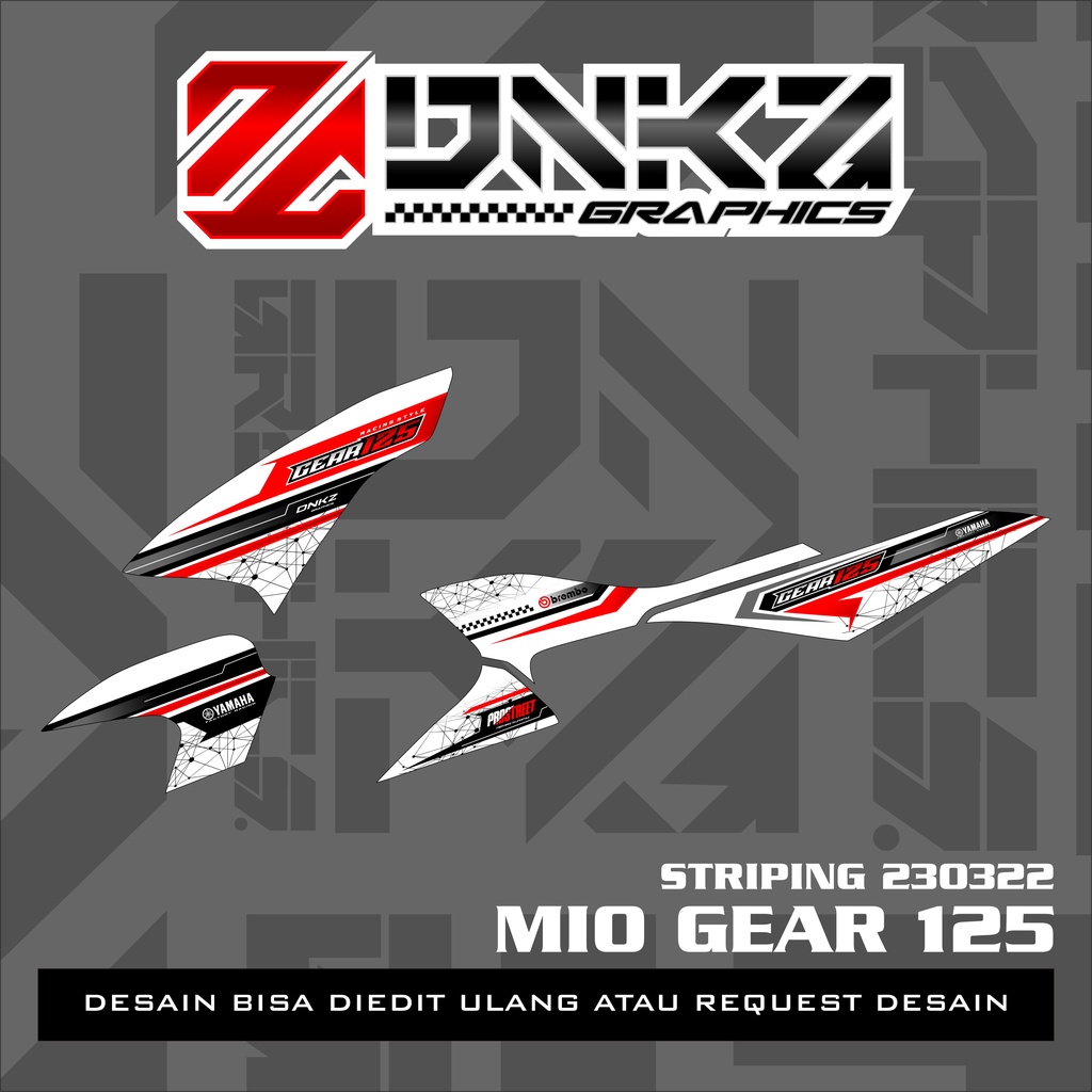 Jual Stiker Mio Gear Decal Striping Mio Gear ST230322 DNKZ | Shopee ...