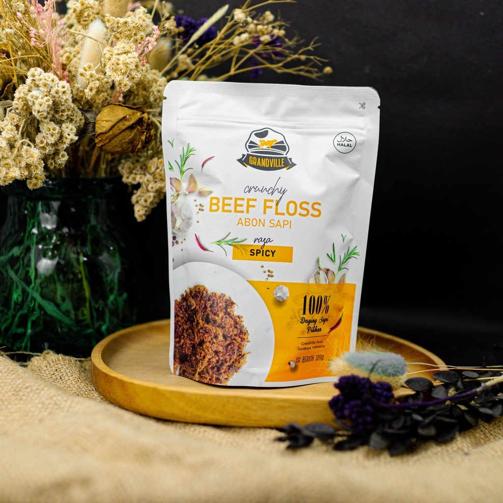 Jual Grandville - Beef Floss/ Abon Sapi Crunchy Spicy 100 g | Shopee ...