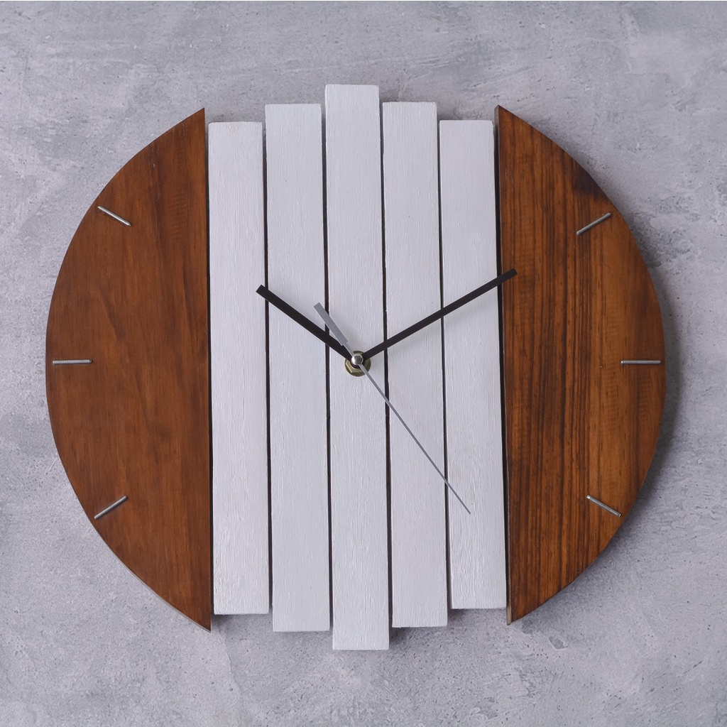 Jual Jam Dinding Kayu Pinus/Jati Belanda Sangat Aesthetic dan Elegan ...