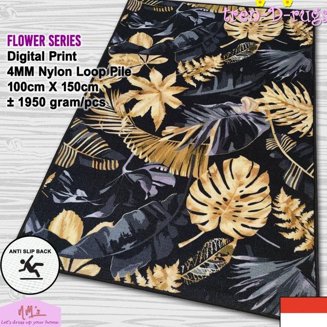 Jual Karpet bunga digital print alas lantai permadani ruang tamu anti ...